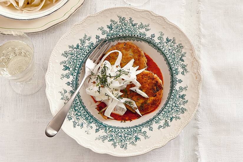Fish Croquettes with Fennel & Red Pepper Sauce | Canadian Living