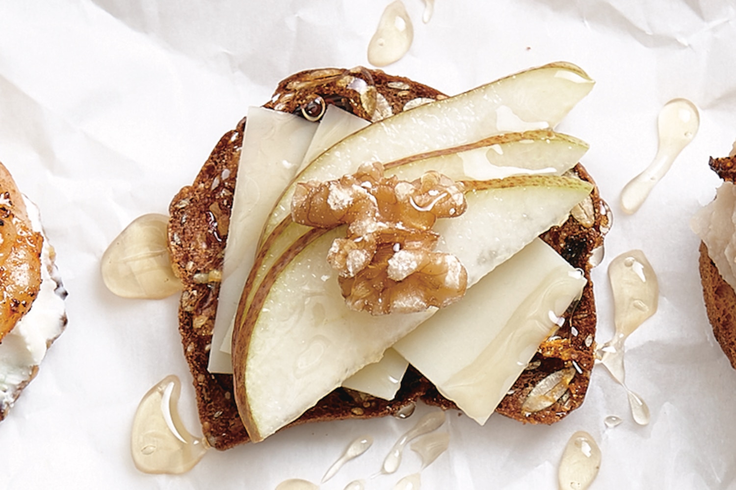 Pear, Gruyère & Honey Canapés | Canadian Living