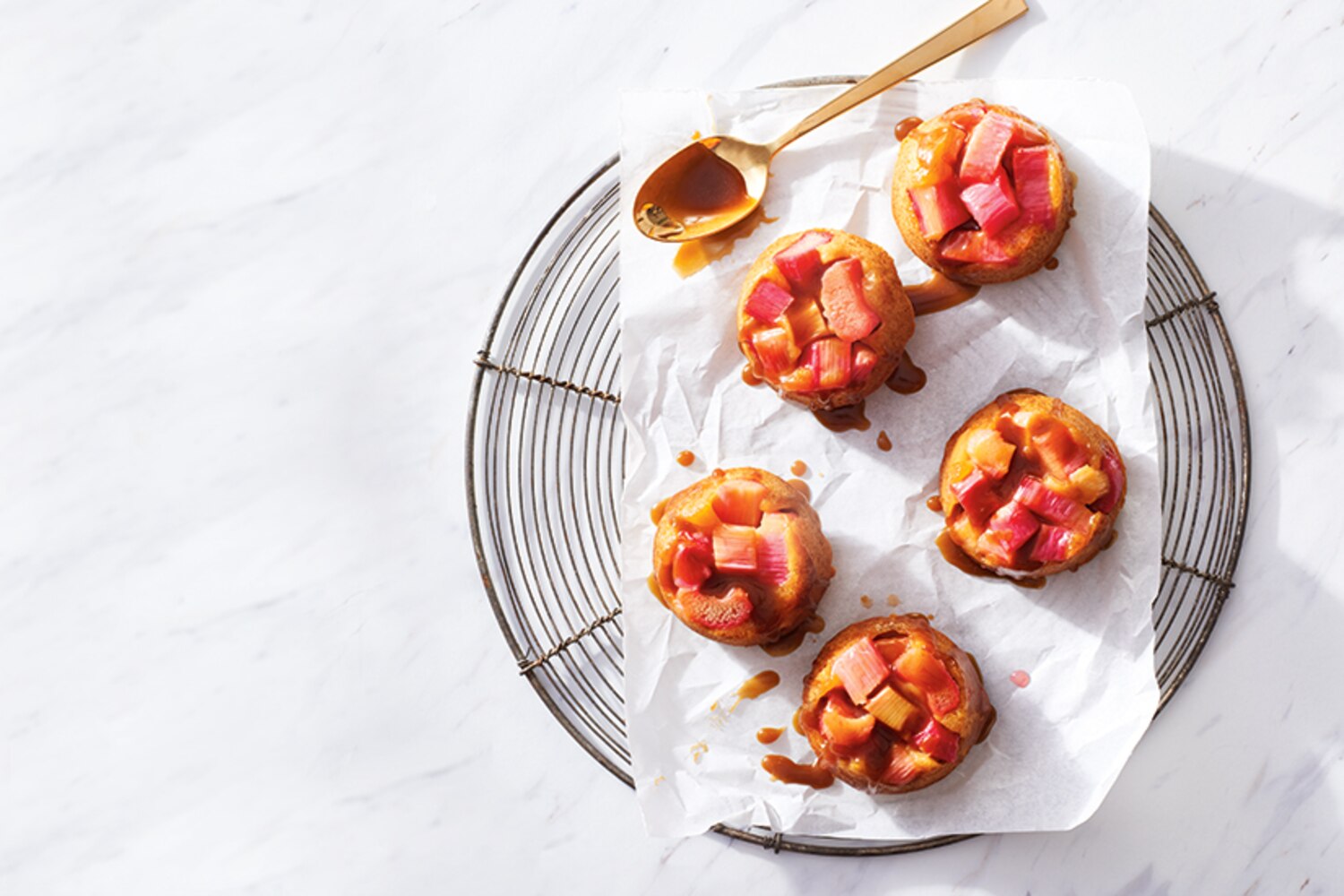 Mini Rhubarb Upside-Down Cakes | Canadian Living