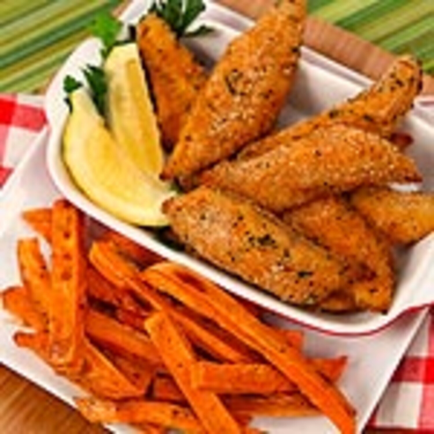 Breaded Fish Fingers with Sweet Potato Oven-Fries | Canadian Living
