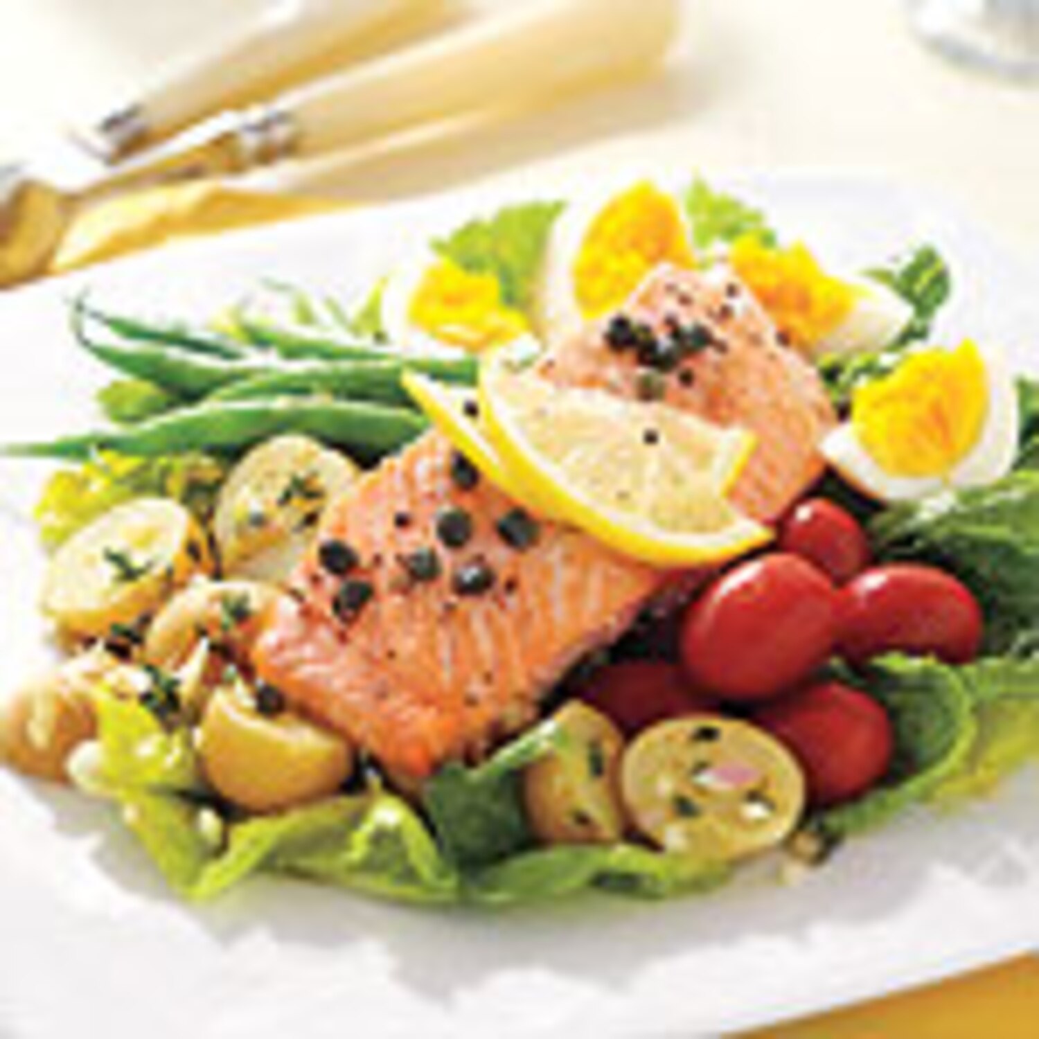 Oven-Poached Salmon Salad with Mustard Vinaigrette | Canadian Living