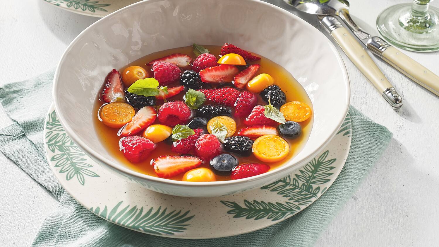 Berry Soup with Lemon & Basil | Canadian Living