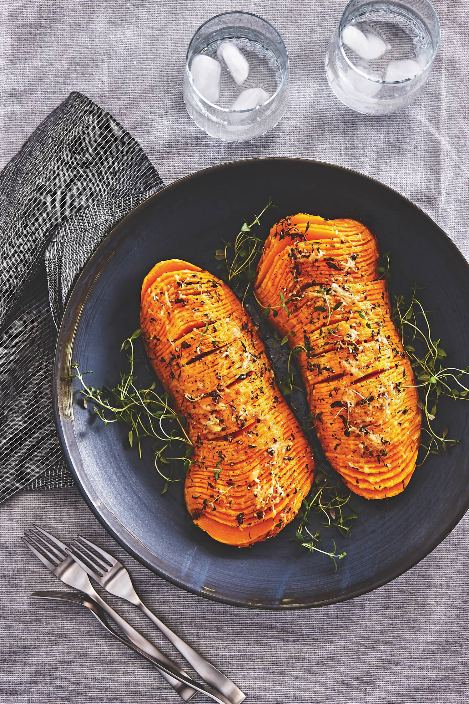 Hasselback Butternut Squash with Thyme & Parmesan | Canadian Living
