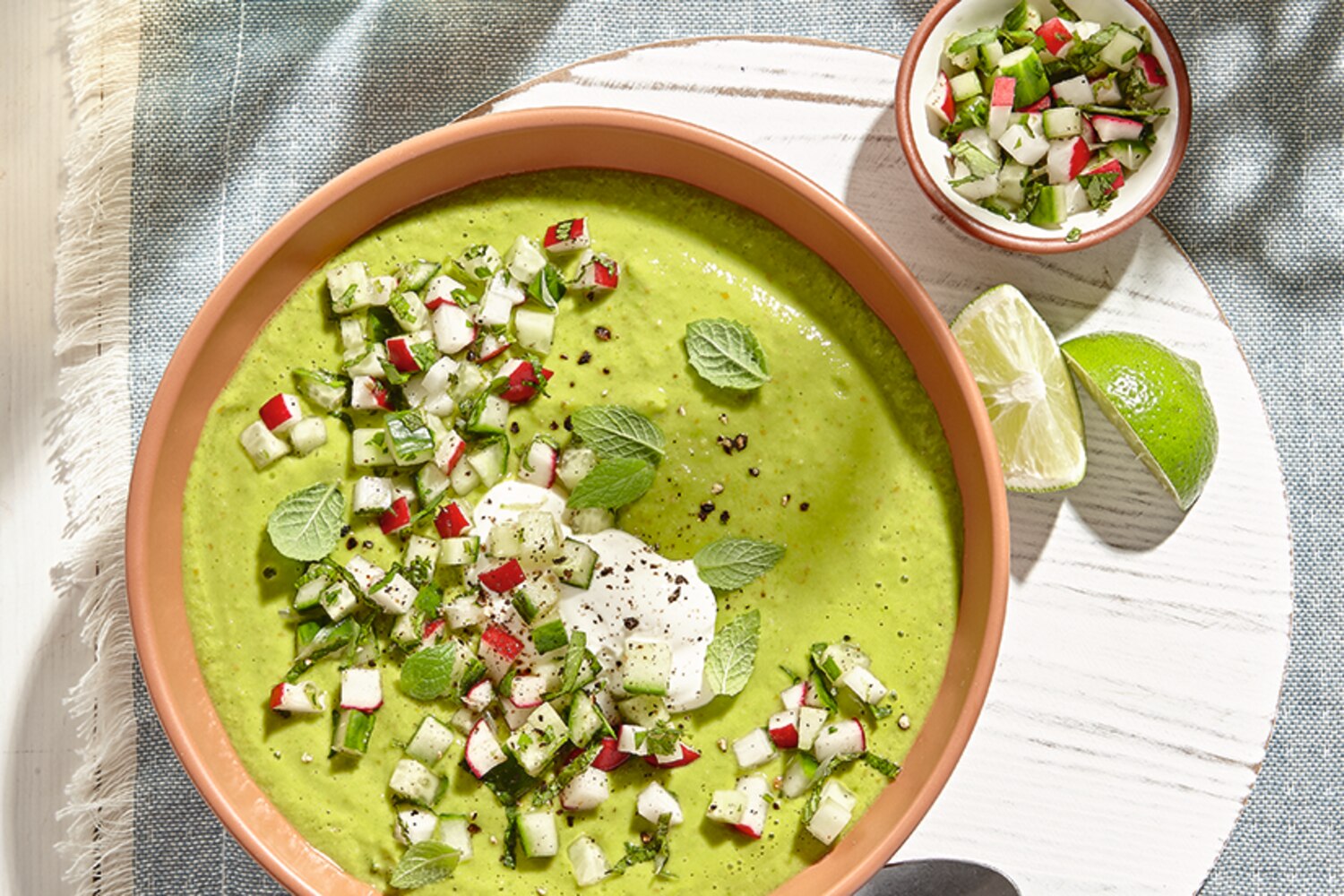 Gazpacho with Cucumber & Radish Salsa | Canadian Living