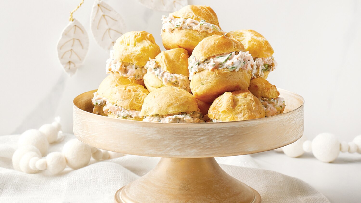 Gougères Stuffed with Herbed Salmon | Canadian Living