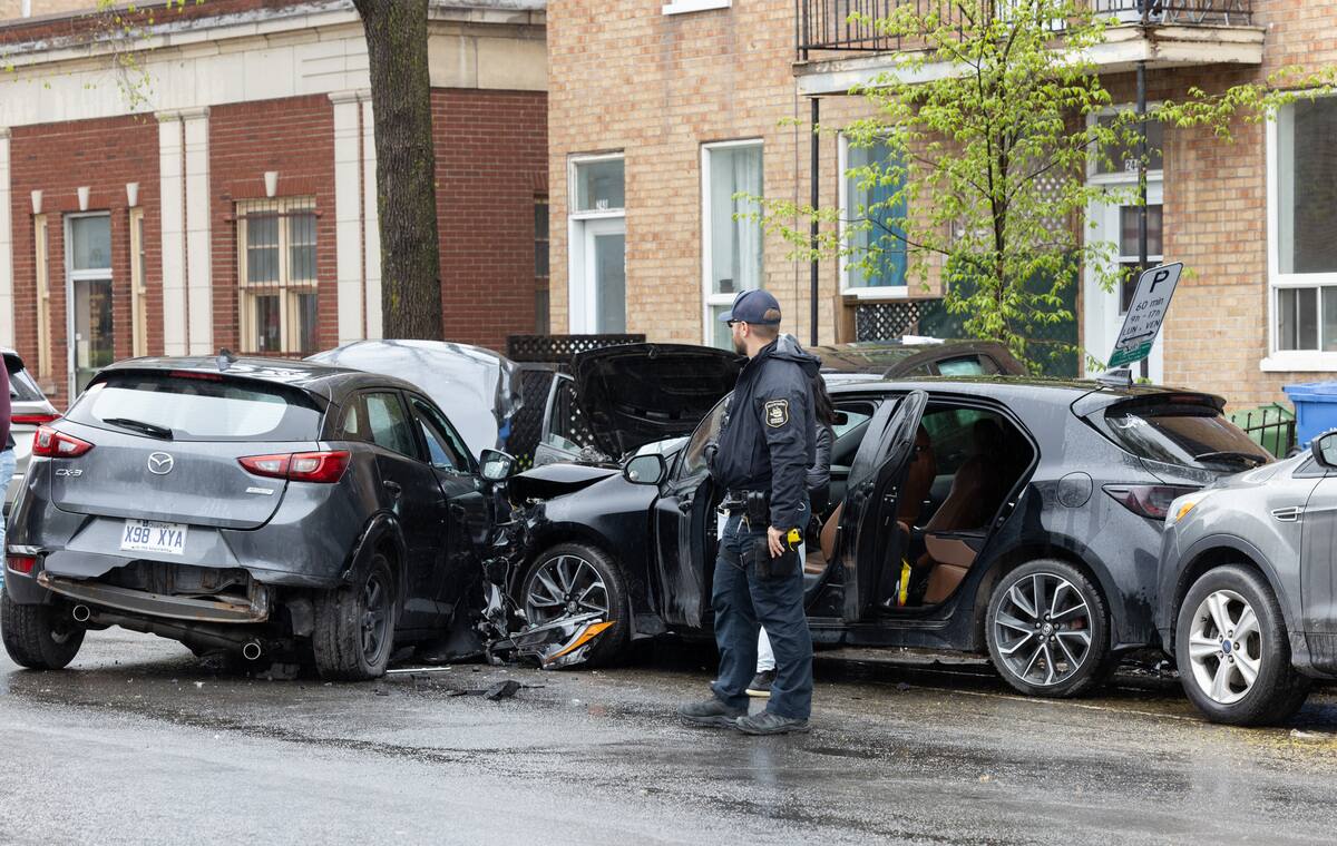 EN IMAGES | Un spectaculaire accident impliquant six véhicules à Québec ...
