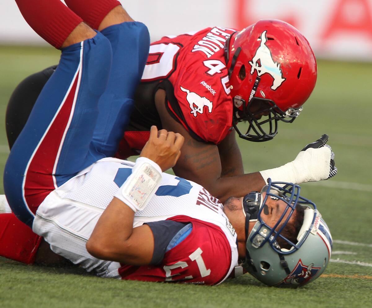 [EN PHOTOS] Quand Anthony Calvillo s’est fait malmener par Shawn Lemon ...