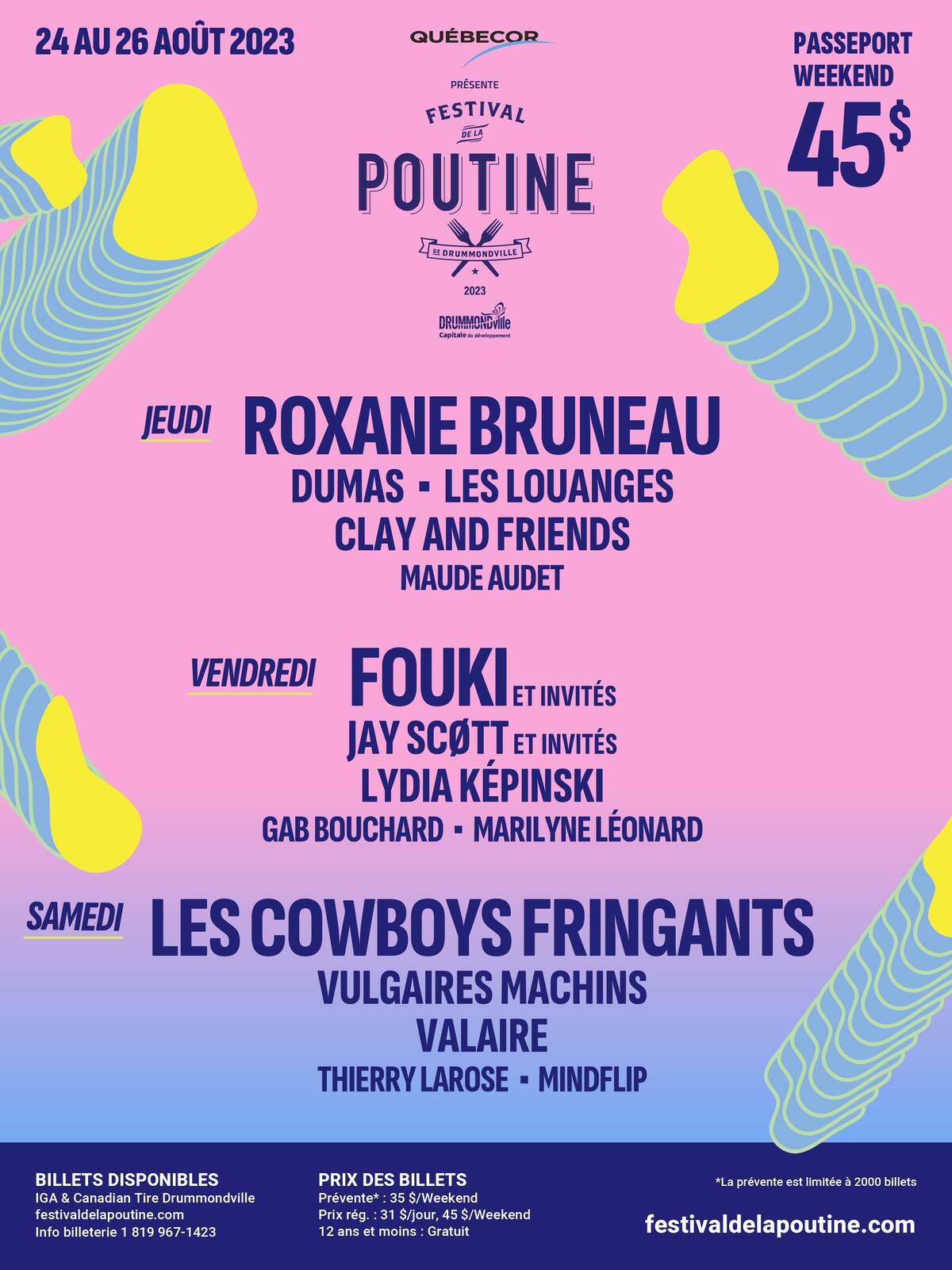 Festival de la poutine de Drummondville: Roxane Bruneau et Les Cowboys ...