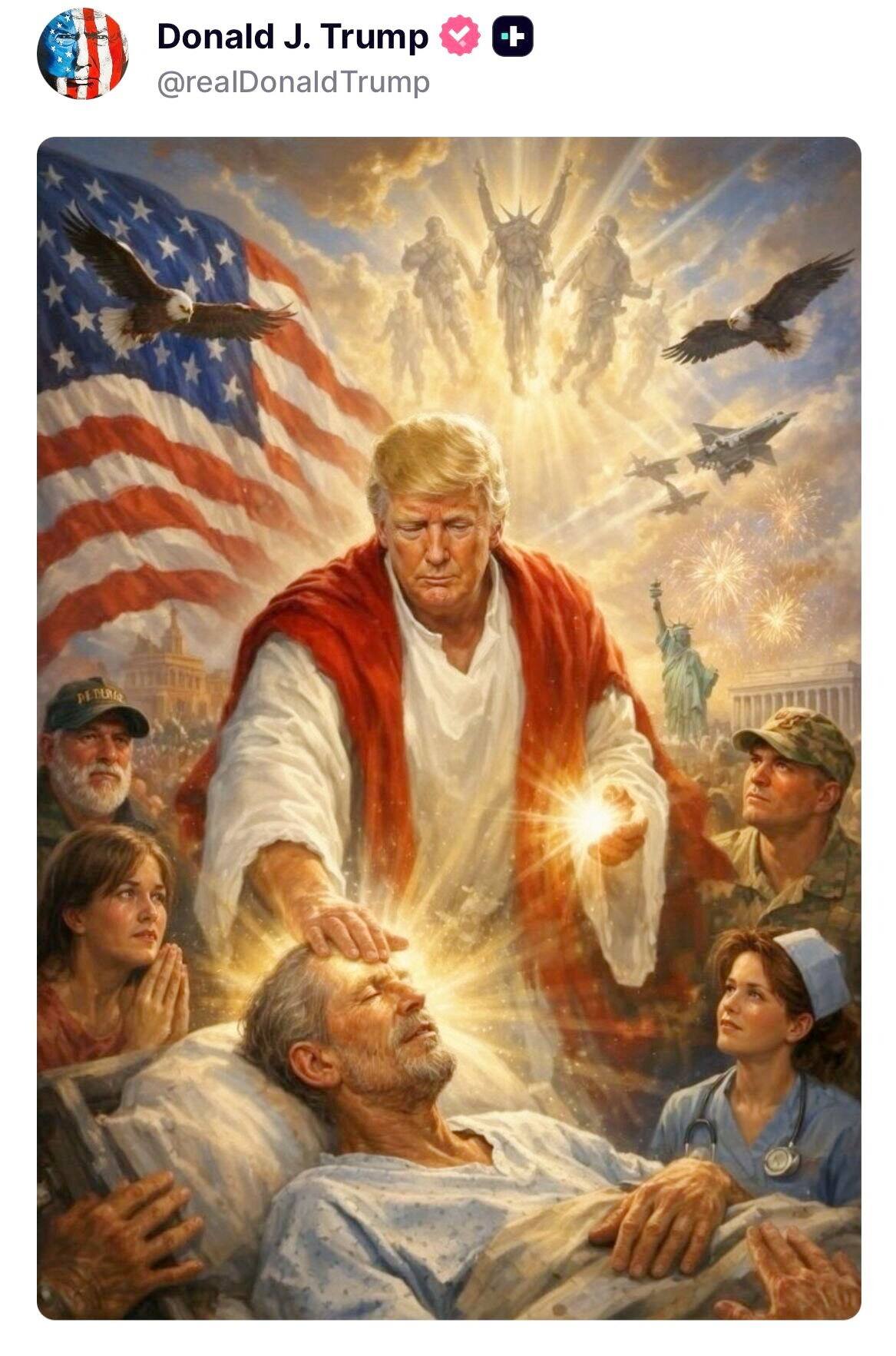 Donald Trump en personnage de Star Wars dans une image IA publiée par ...
