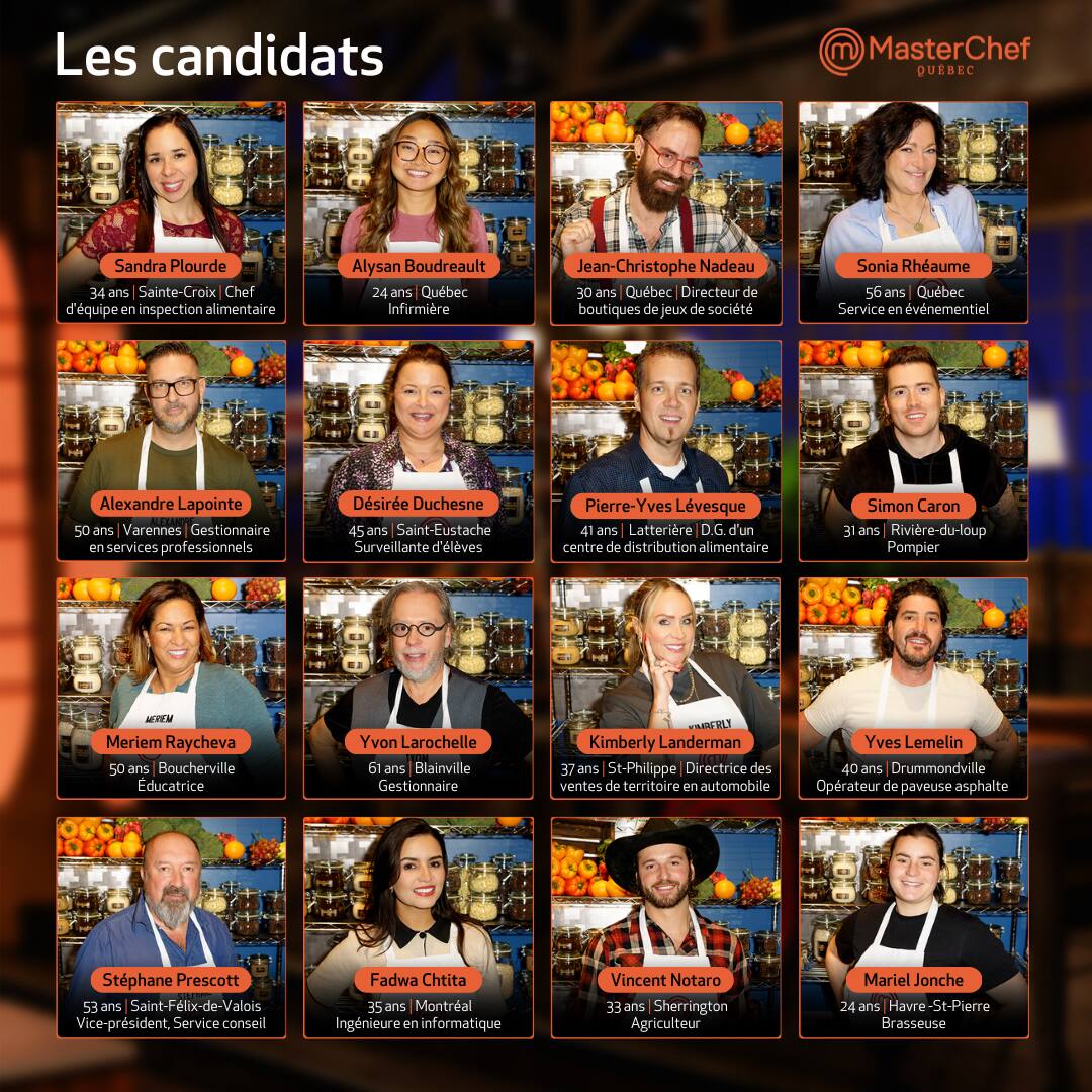 Faites la rencontre des 16 participants de «MasterChef Québec» | 7 Jours