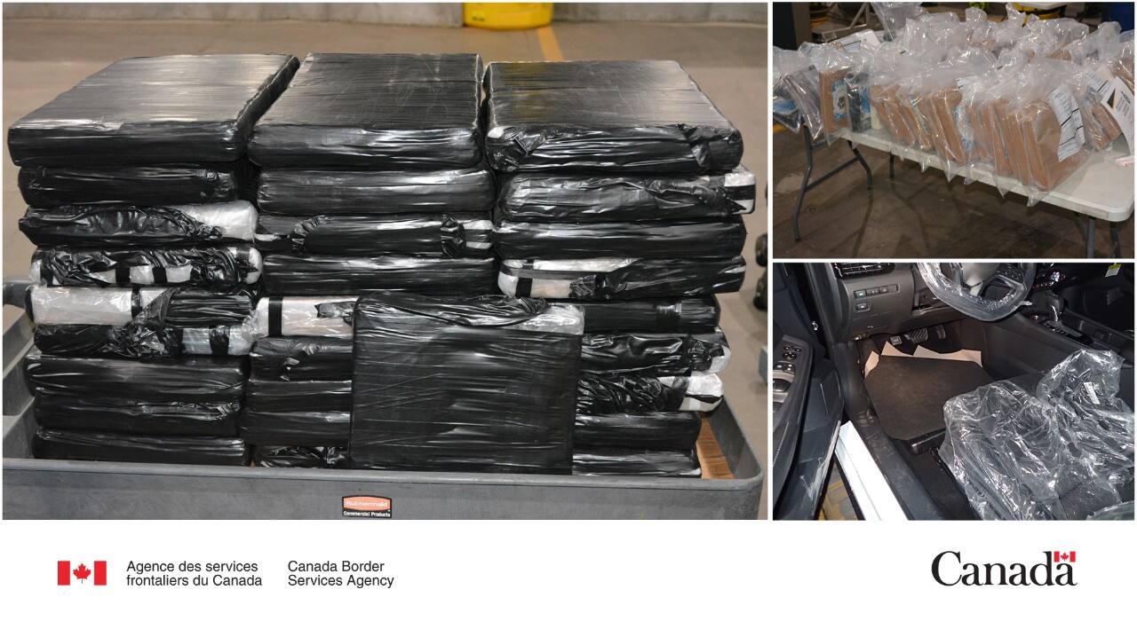 142 kg de coke saisis dans un train du CN à Montréal | TVA Nouvelles