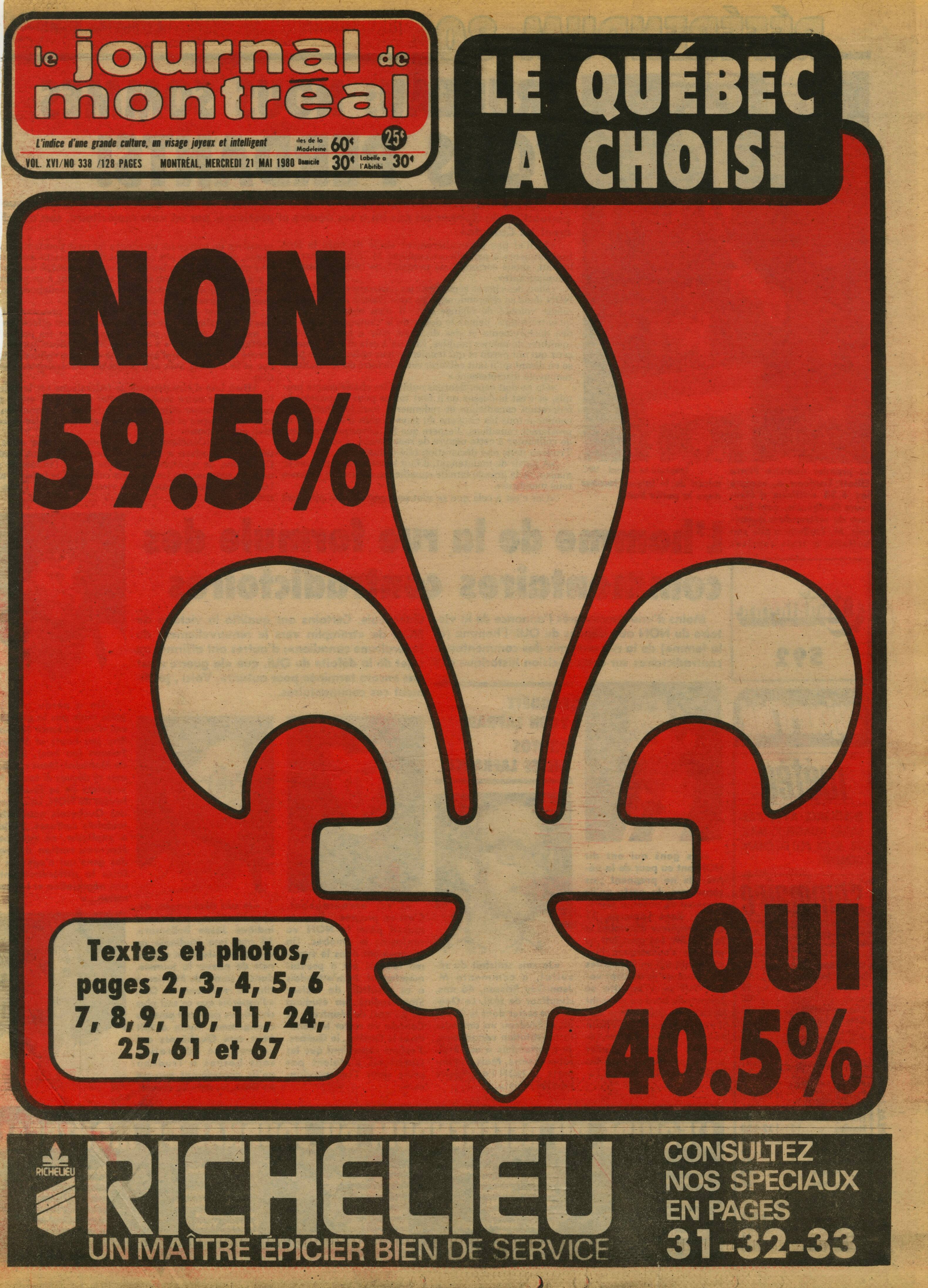 Voici 60 unes qui ont marqué les 60 ans d'histoire du Journal de ...