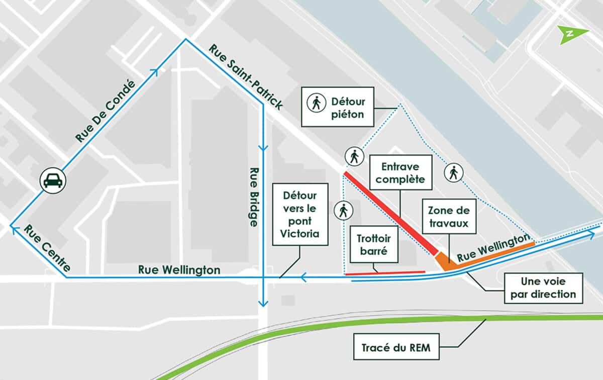 Trafic à prévoir à Montréal: des rues en travaux pour le tracé du REM | JDM