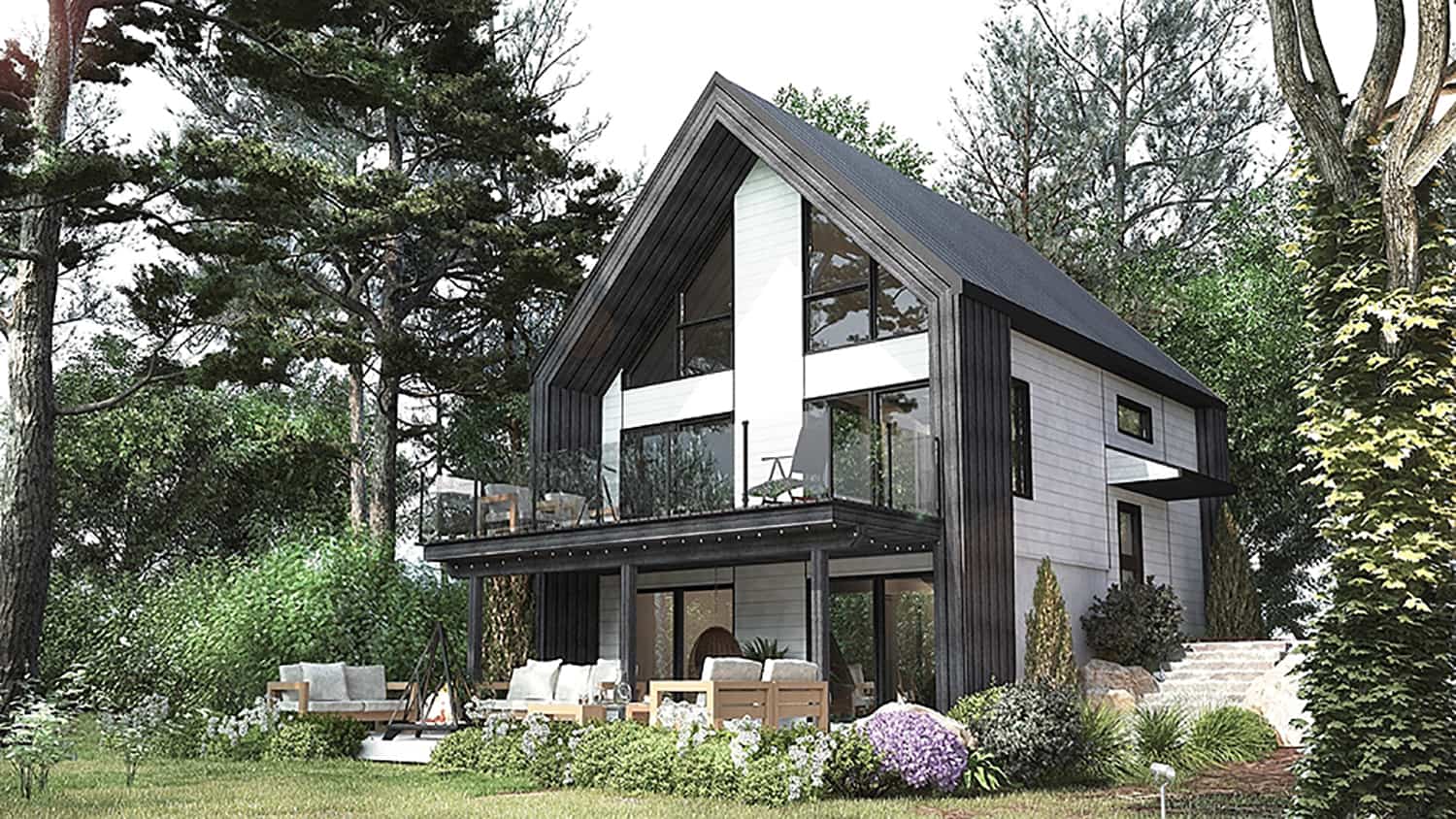 Cette petite maison scandinave est un véritable havre de paix au milieu ...