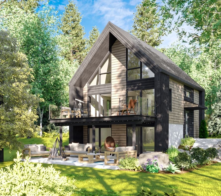 Cette petite maison scandinave est un véritable havre de paix au milieu ...