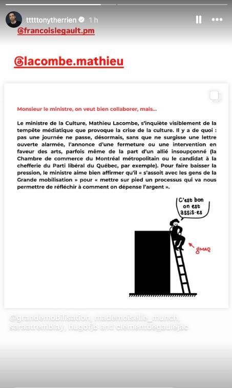 L’acteur Anthony Therrien exhorte le ministre Lacombe à agir pour ...