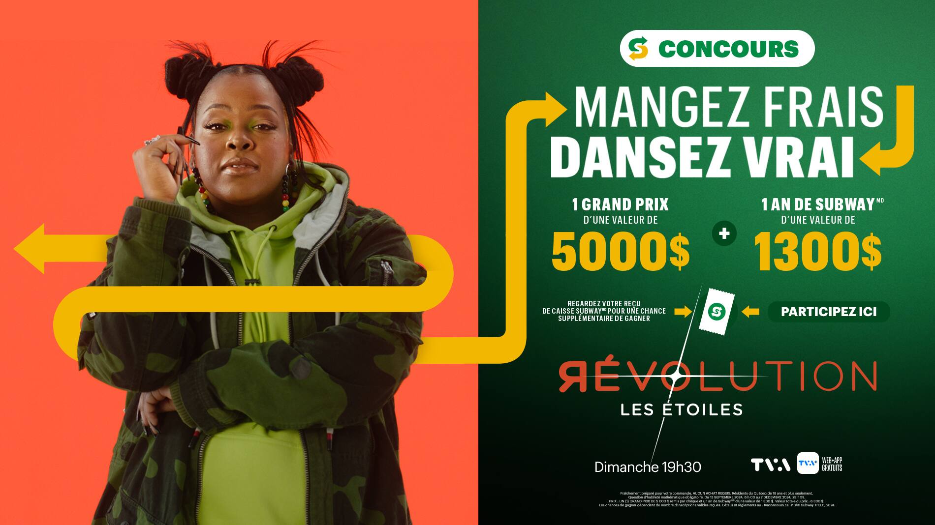 Concours Subway x Révolution TVA | Concours | TVA+