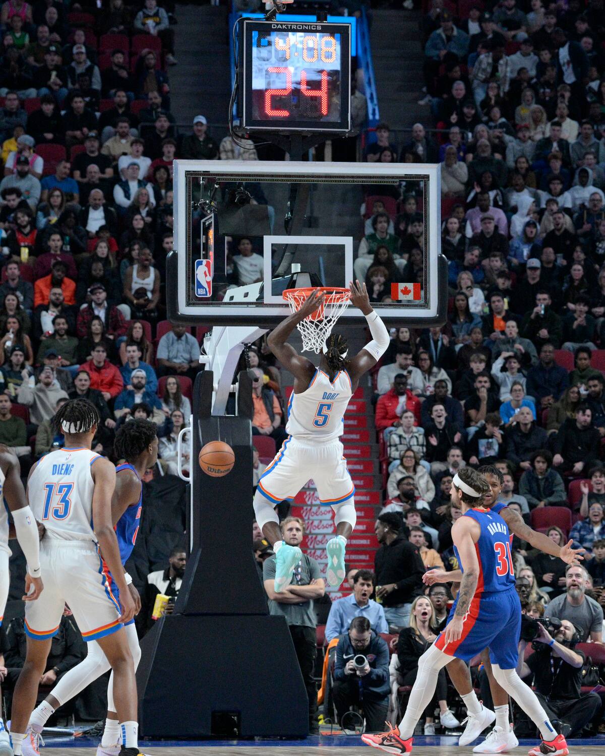 Thunder-Pistons à Montréal: Lugentz Dort voulait «seulement le premier ...