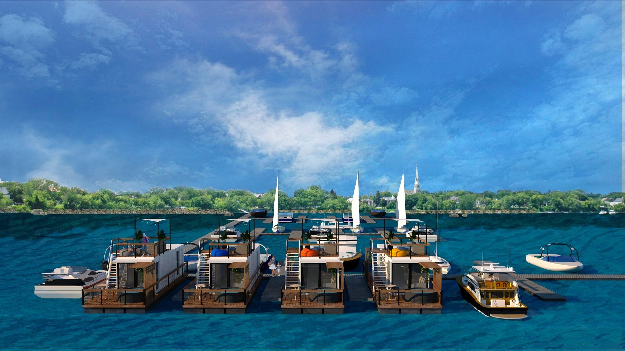 VanLife MTL lance des maisons flottantes avec terrasses sur le toit au ...