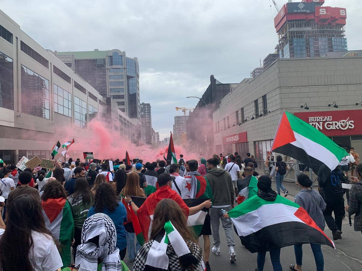 Montréal: la police déclare la manifestation pro-palestinienne illégale ...