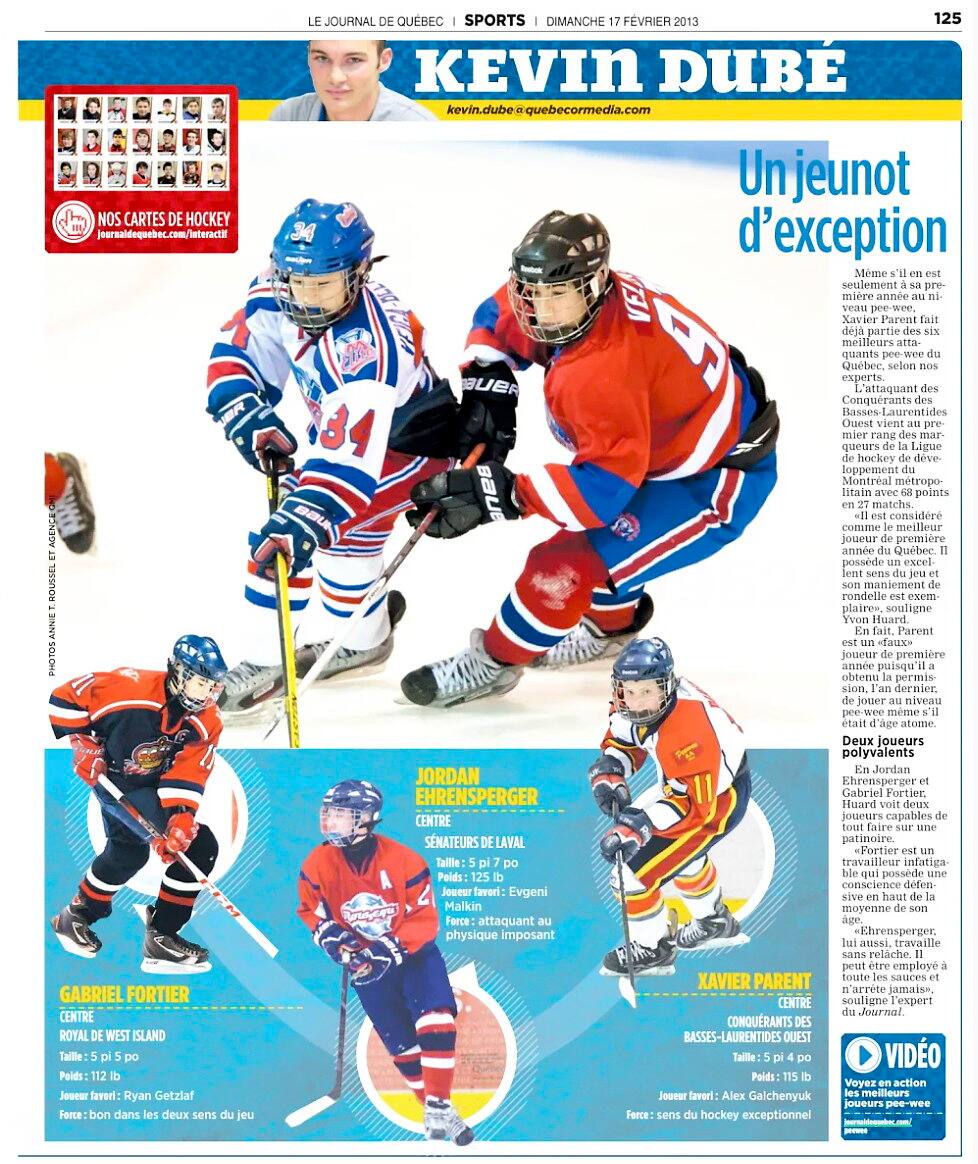 Phénomène du Tournoi pee-wee de Québec: il fait ses débuts dans la LNH ...