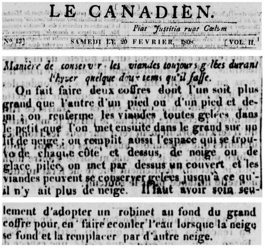 Voici comment les colons français conservaient les aliments à l’époque ...