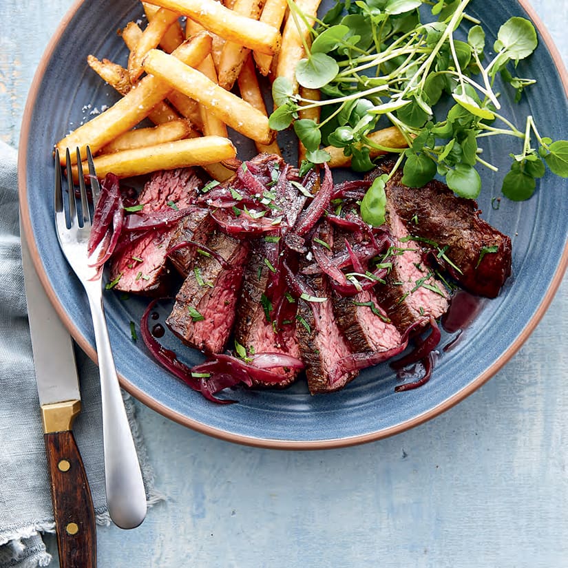 Bavette à l’échalote et au vin rouge | Coup de pouce