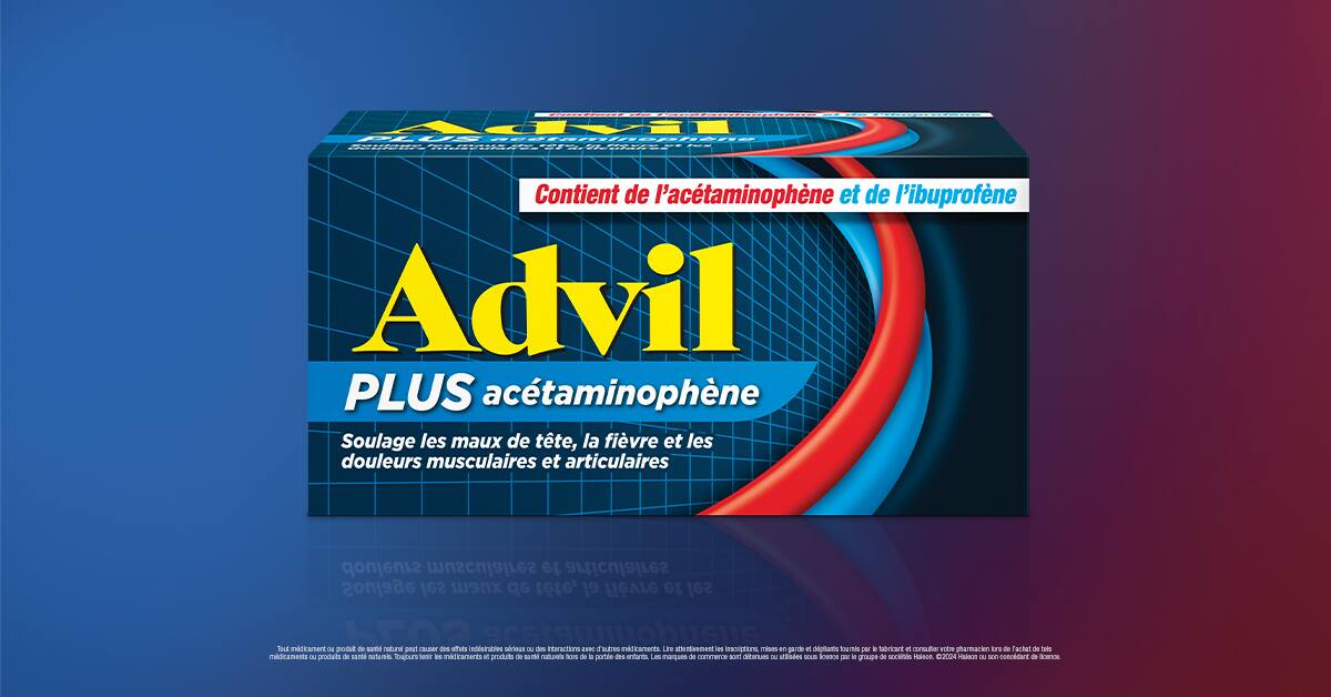 Advil Plus Acétaminophène combat la douleur de 2 façons | Salut Bonjour