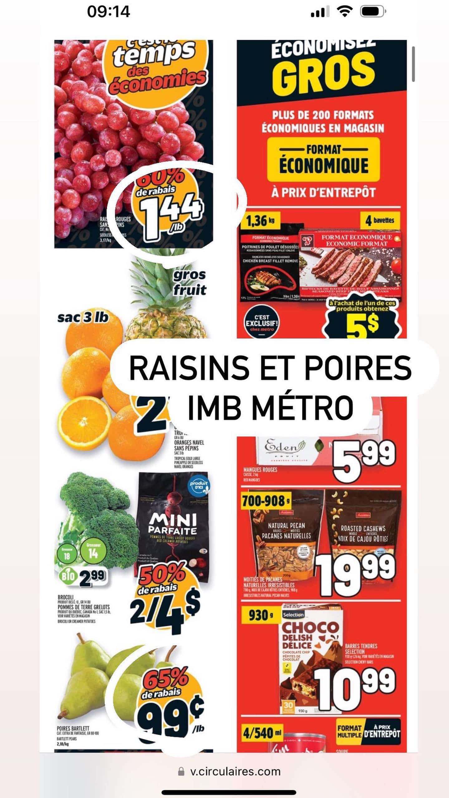 Voici les meilleurs rabais en circulaire au supermarché cette semaine ...