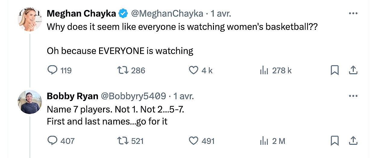 Bobby Ryan sème une petite controverse sur les réseaux sociaux en parlant de sports féminins | JDM