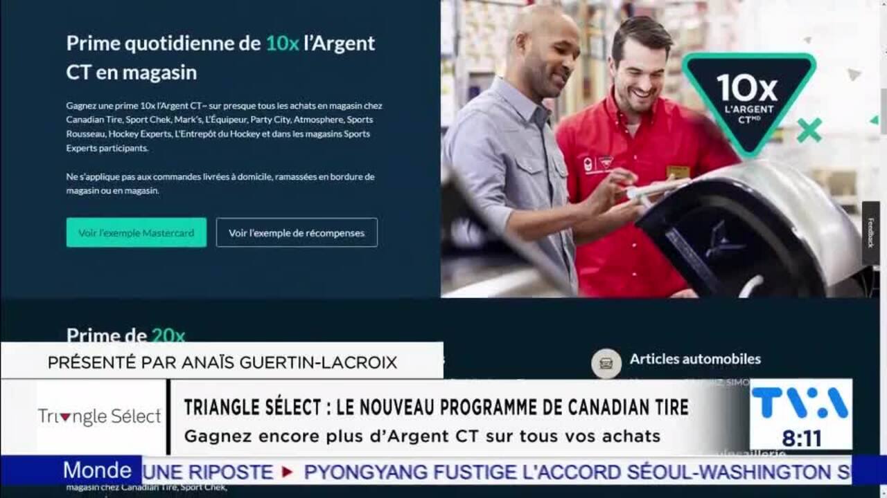 Le nouveau programme Triangle Sélect de Canadian Tire | Salut Bonjour