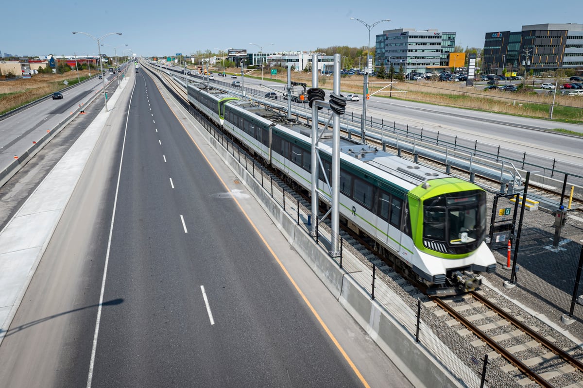 Intrusion sur la voie: courte interruption de service sur le REM | TVA ...