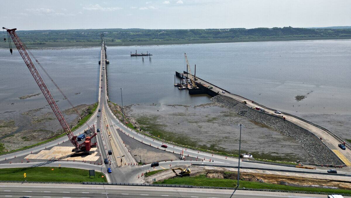 Le chantier du nouveau pont de l’Île-d’Orléans passe à la vitesse ...