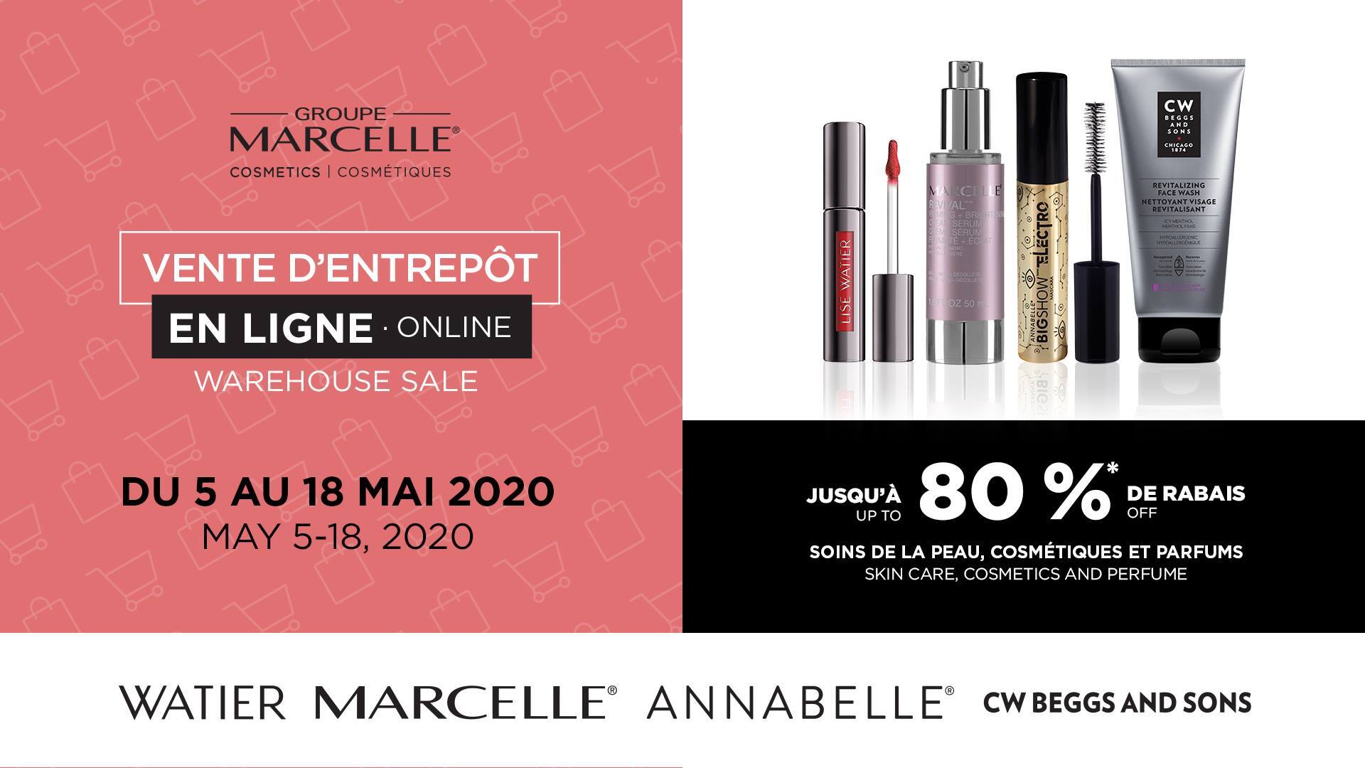 La vente d’entrepôt Groupe Marcelle aura lieu en ligne cette année et ...