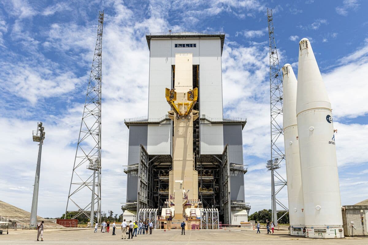 Dozens of satellites were selected for the first Ariane 6 . flight