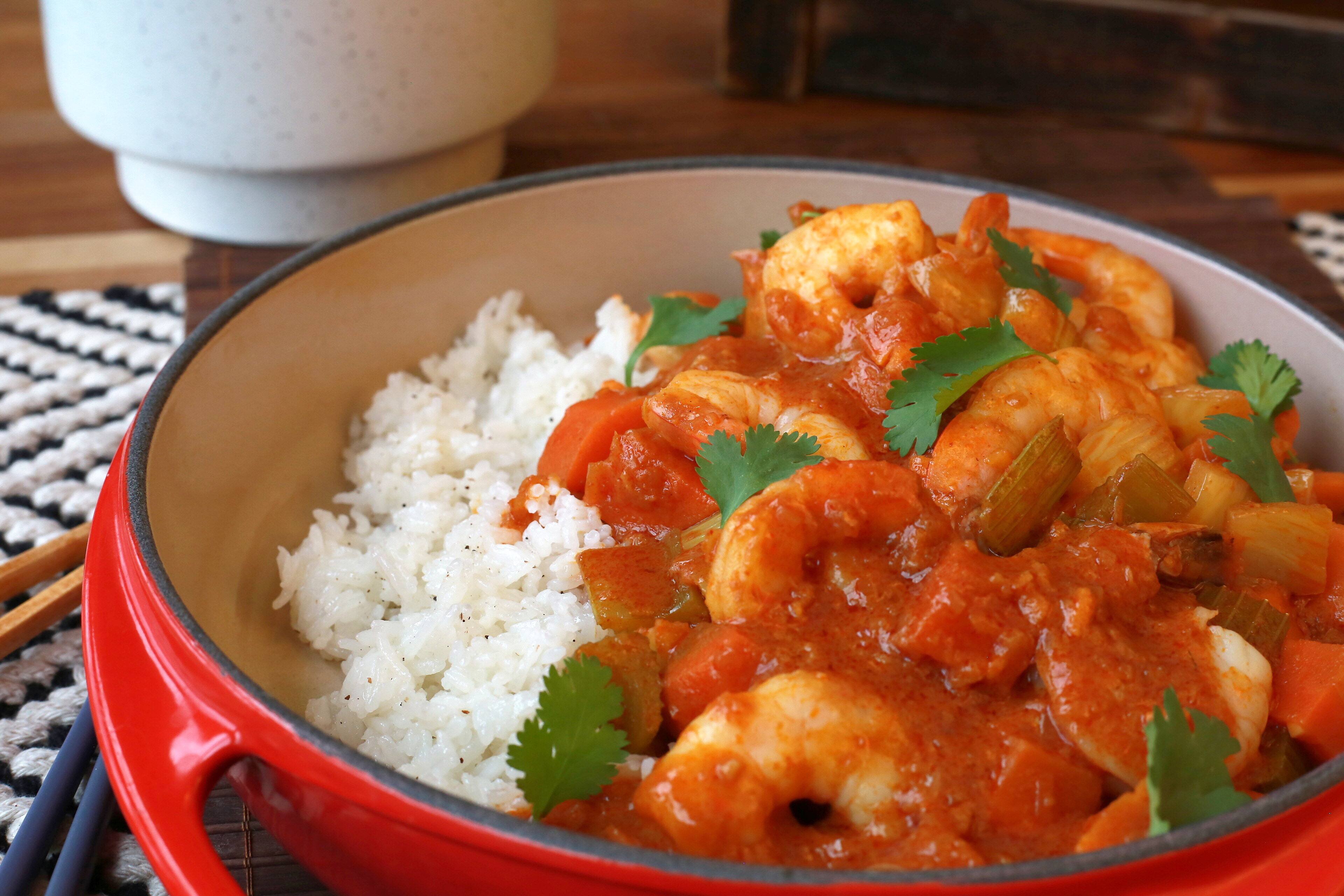 Cari de crevettes au lait de coco et patates douces | JDM