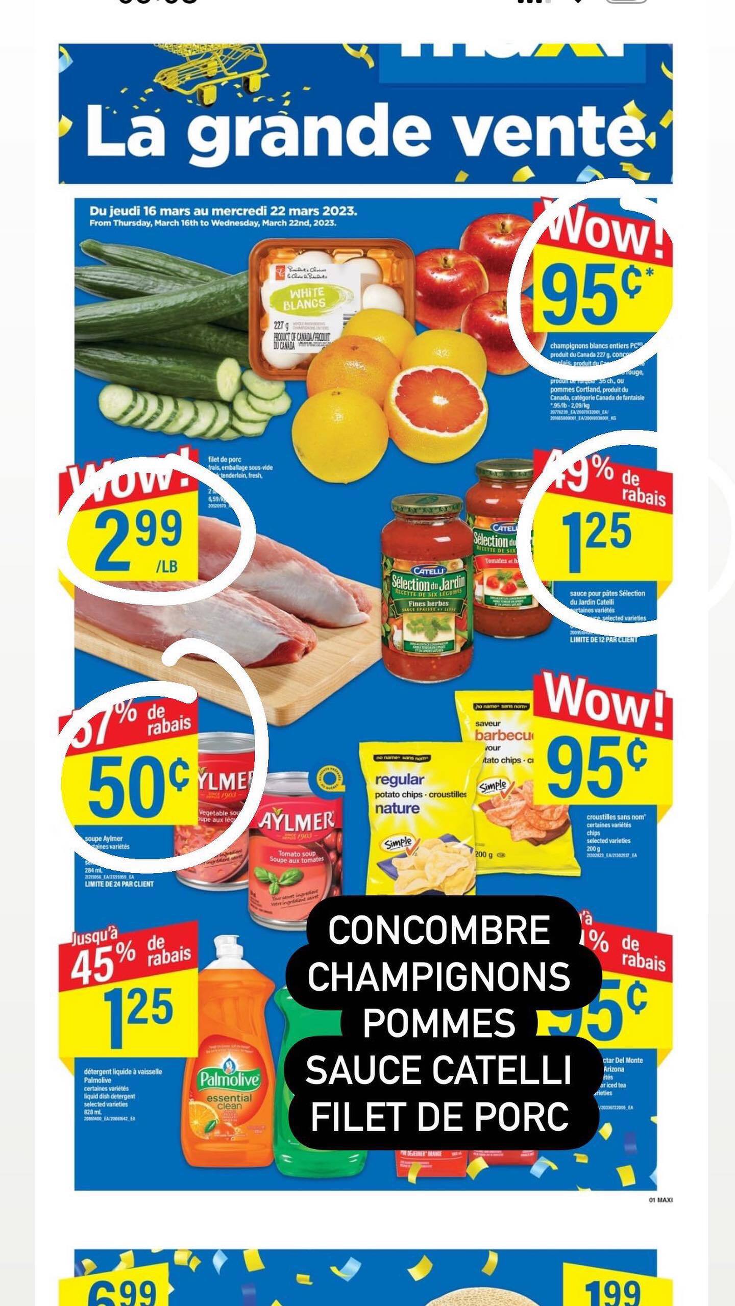 Voici les meilleurs rabais en circulaire au supermarché cette semaine ...