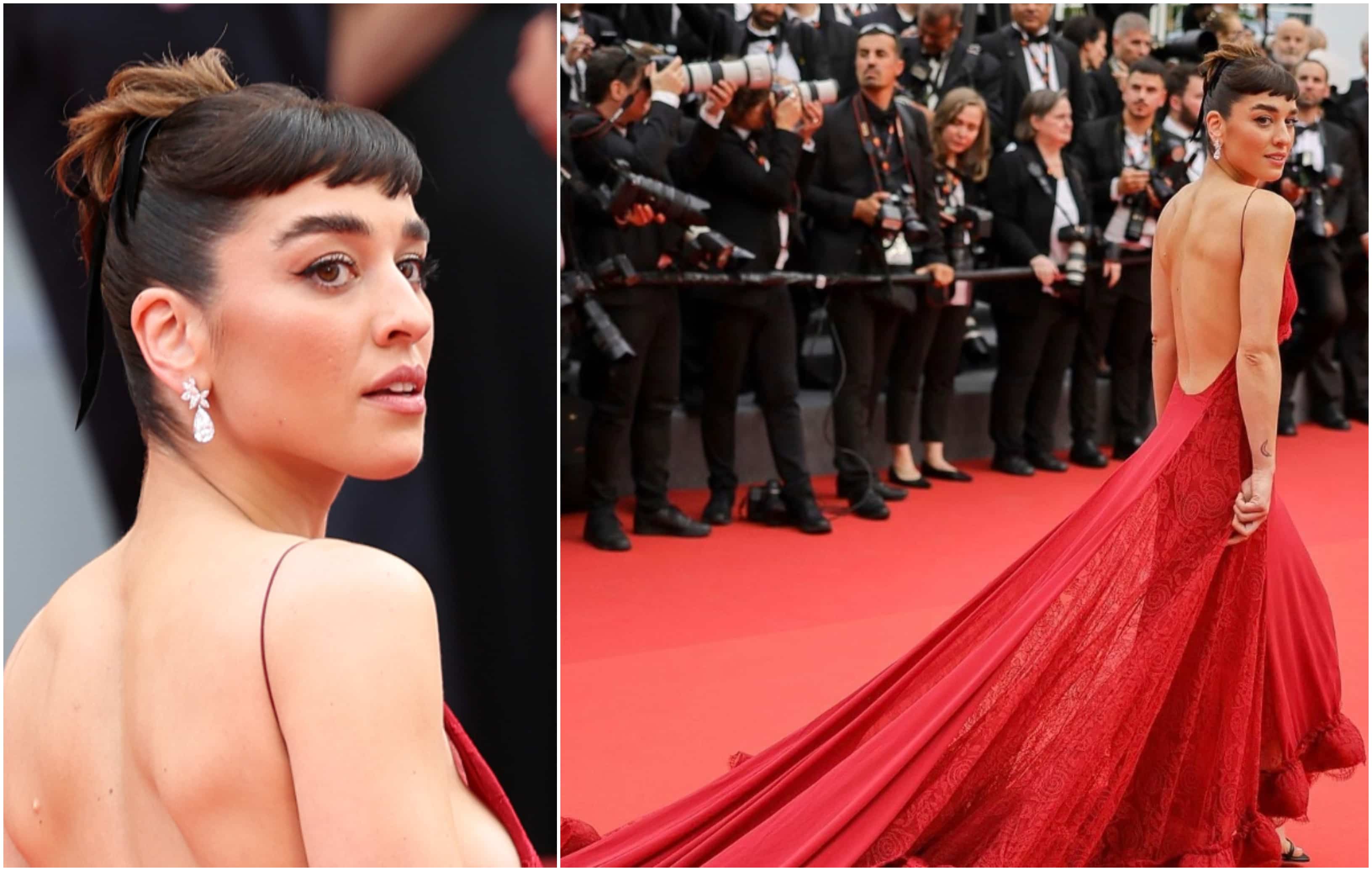 Simona Tabasco sulfureuse à Cannes dans une robe dévoilant son ...