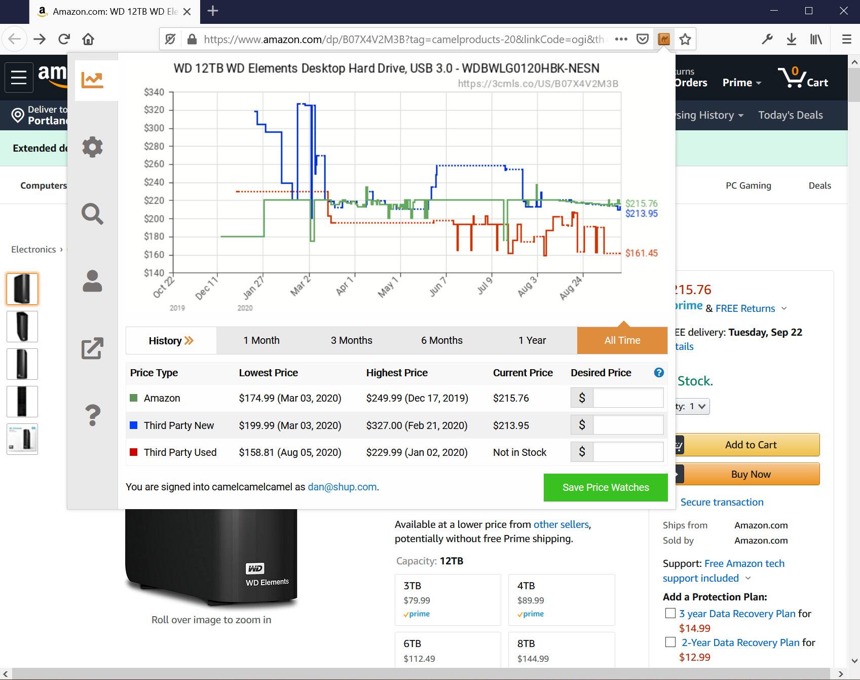 Avec Camelizer, obtenez l’historique du prix d’un produit sur Amazon ...