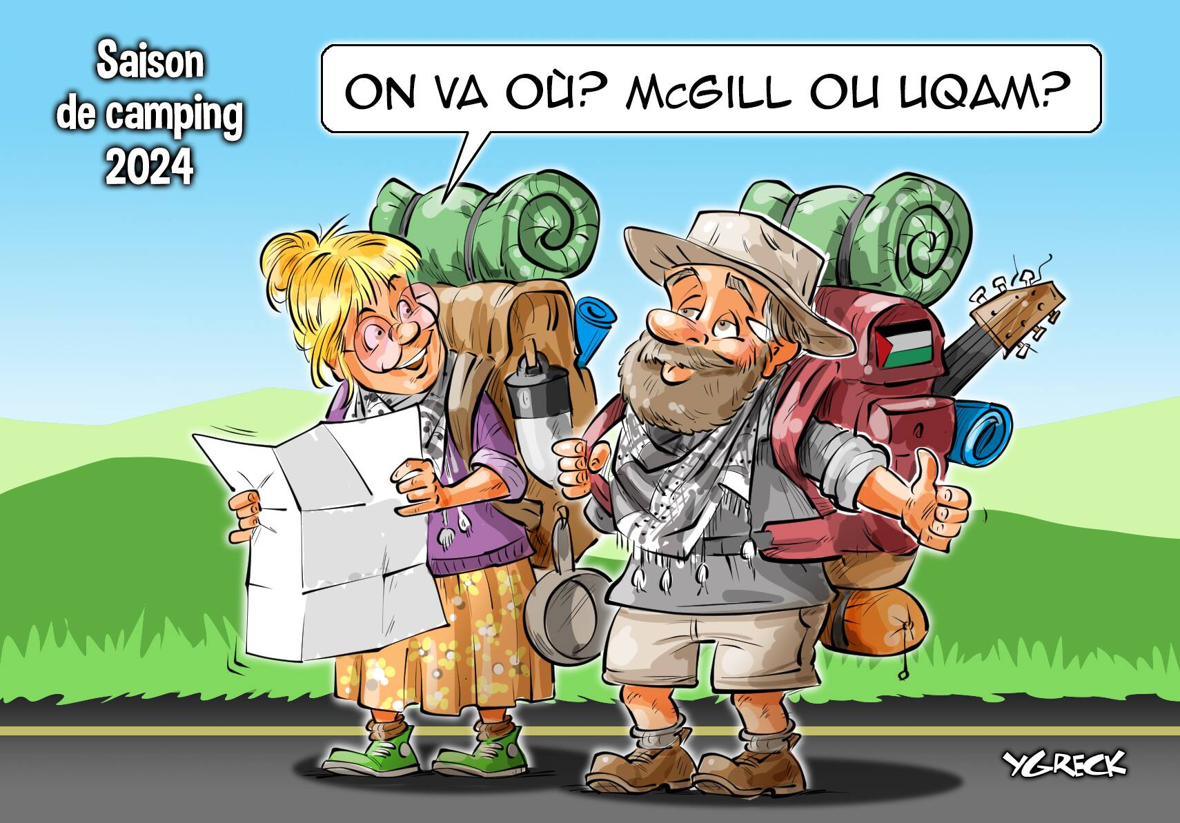 La caricature d'Ygreck en vidéo: plusieurs choix de campements pour la ...