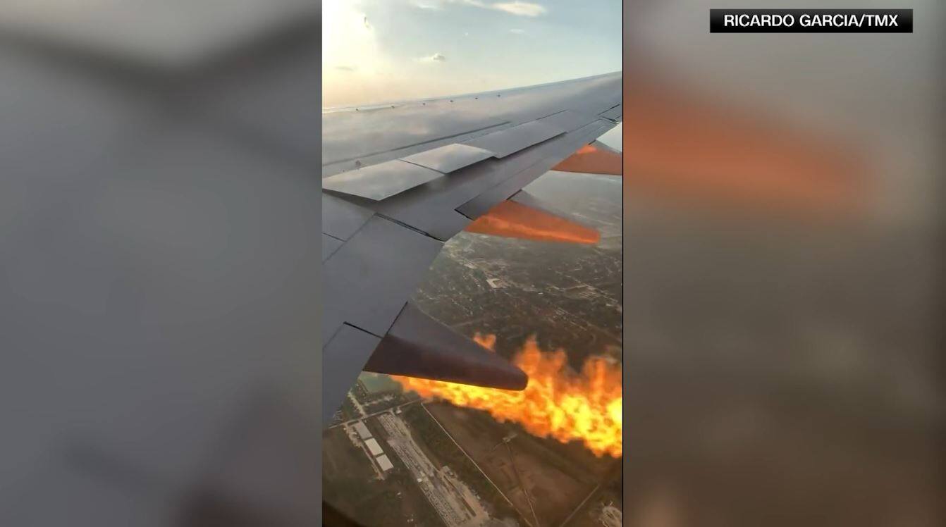 ON VIDEO | Airplane engine catches fire mid-flight – Archyde