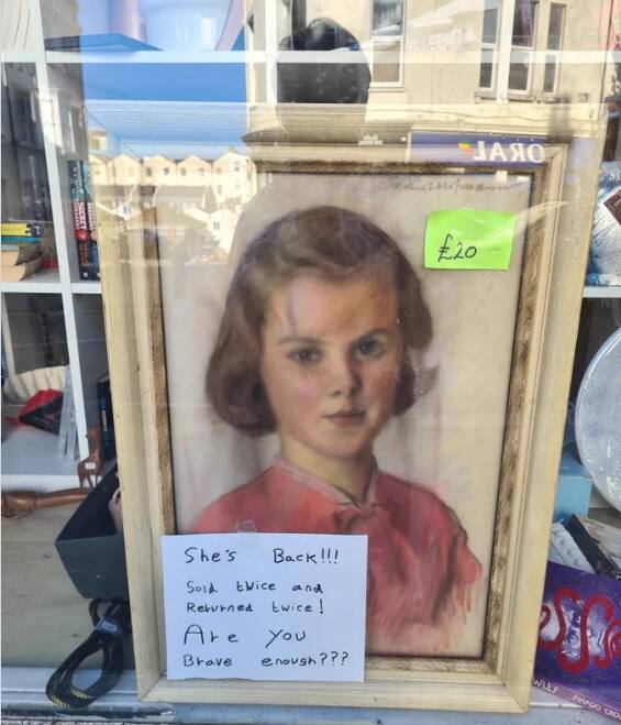 Cursed Portrait: 'Terrifying' Painting Twice Returned to Charity Shop ...
