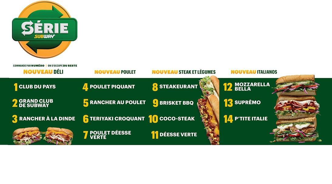Un tout nouveau menu à découvrir chez Subway Canada | Salut Bonjour