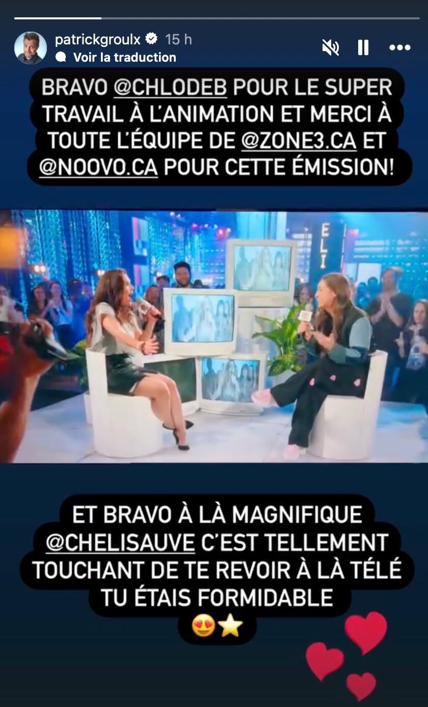 Patrick Groulx exprime sa fierté envers Chéli Sauvé-Castonguay pour une ...