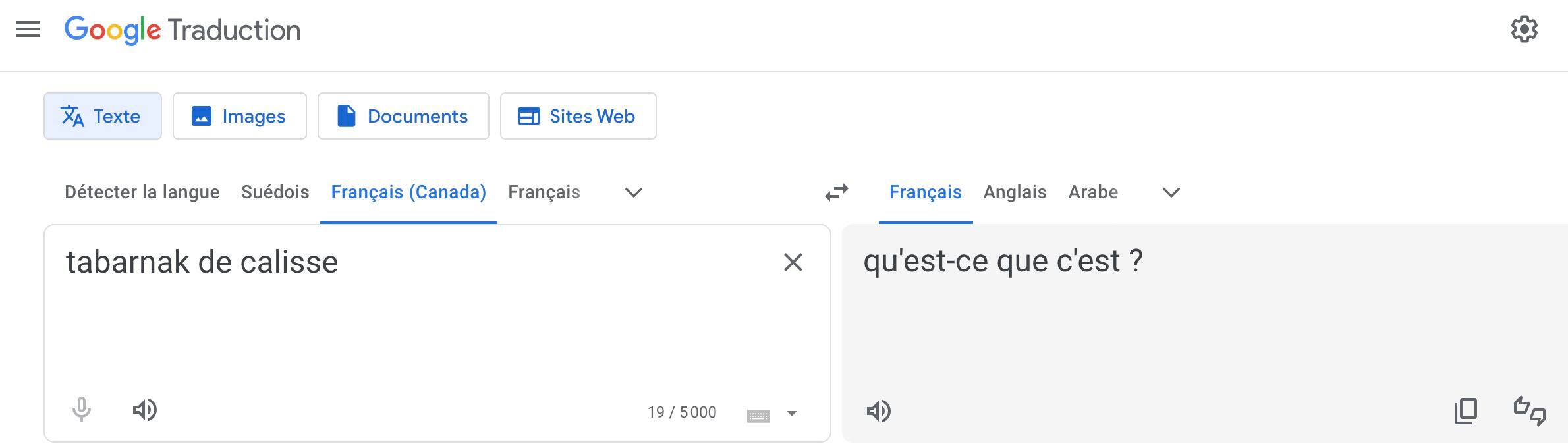 Tab... on ne parle pas comme ça au Québec! | JDM