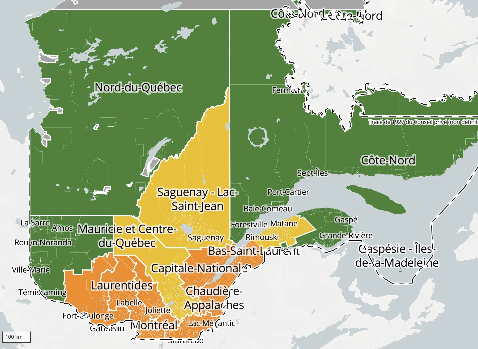 Le rouge disparaît de la carte au Québec: voici les assouplissements ...