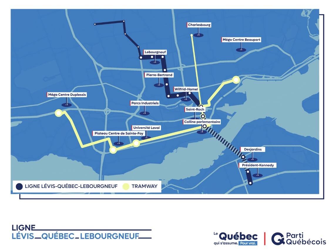 Le PQ propose un train léger entre Lévis et Québec | JDM
