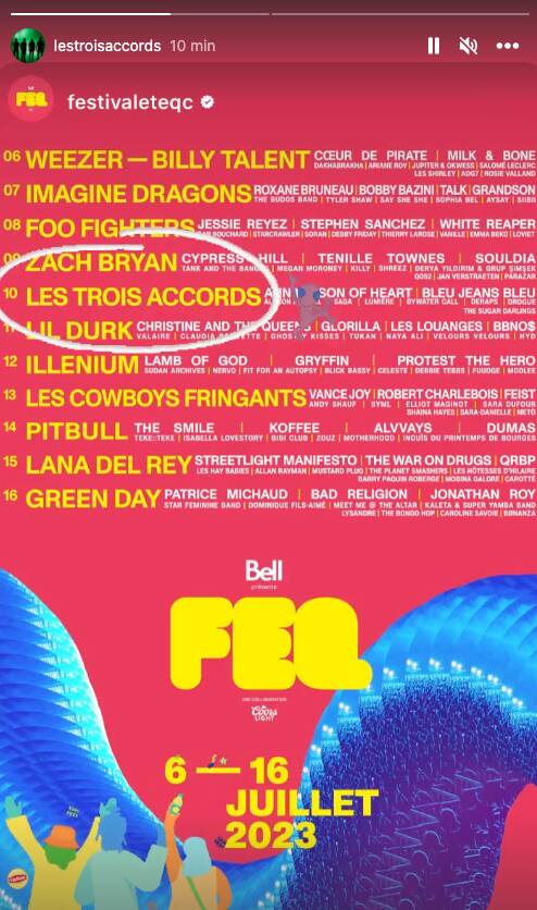 Programmation du Festival d’été de Québec 2023: Imagine Dragons, Green Day, Foo Fighters et plus ...