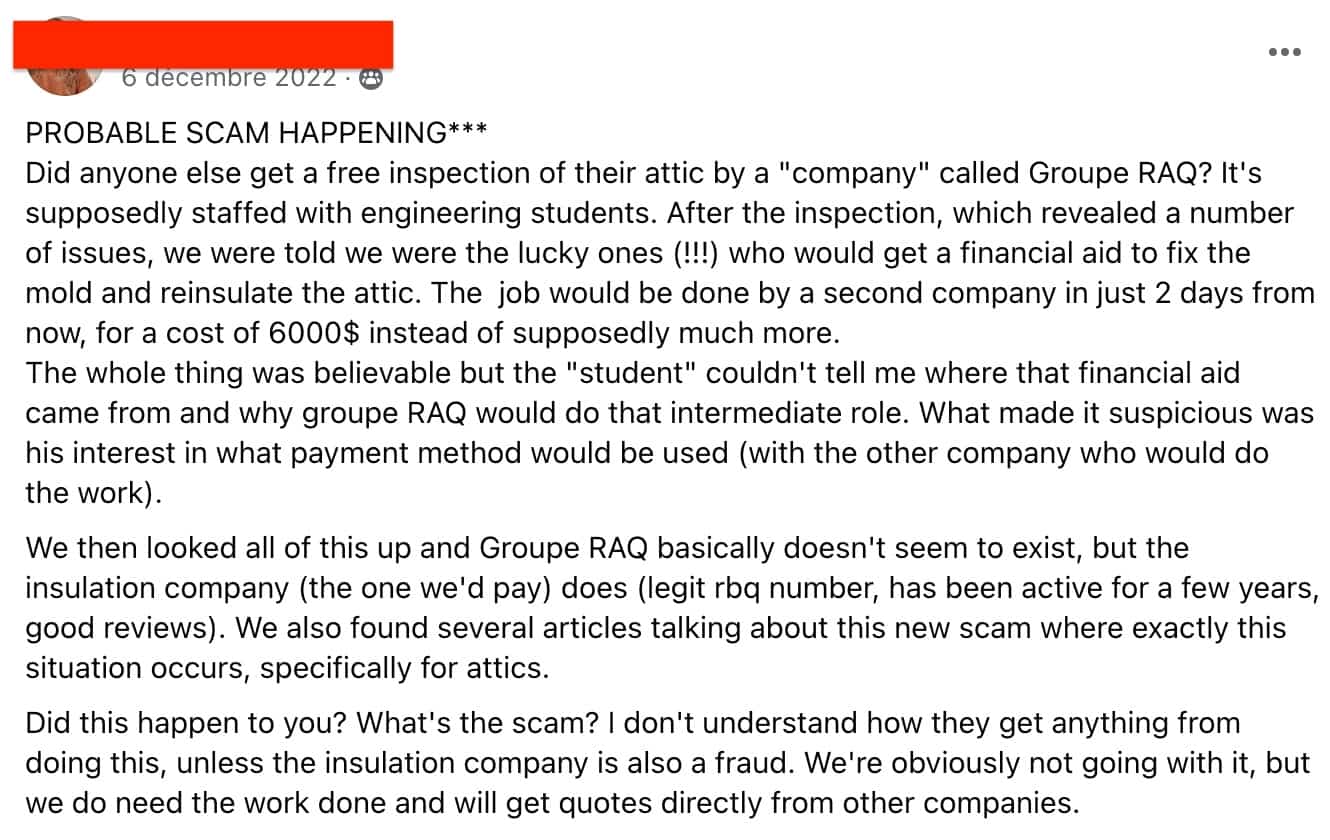 Groupe RAQ: prenez garde à ces inspecteurs de bâtiments qui sonnent ...