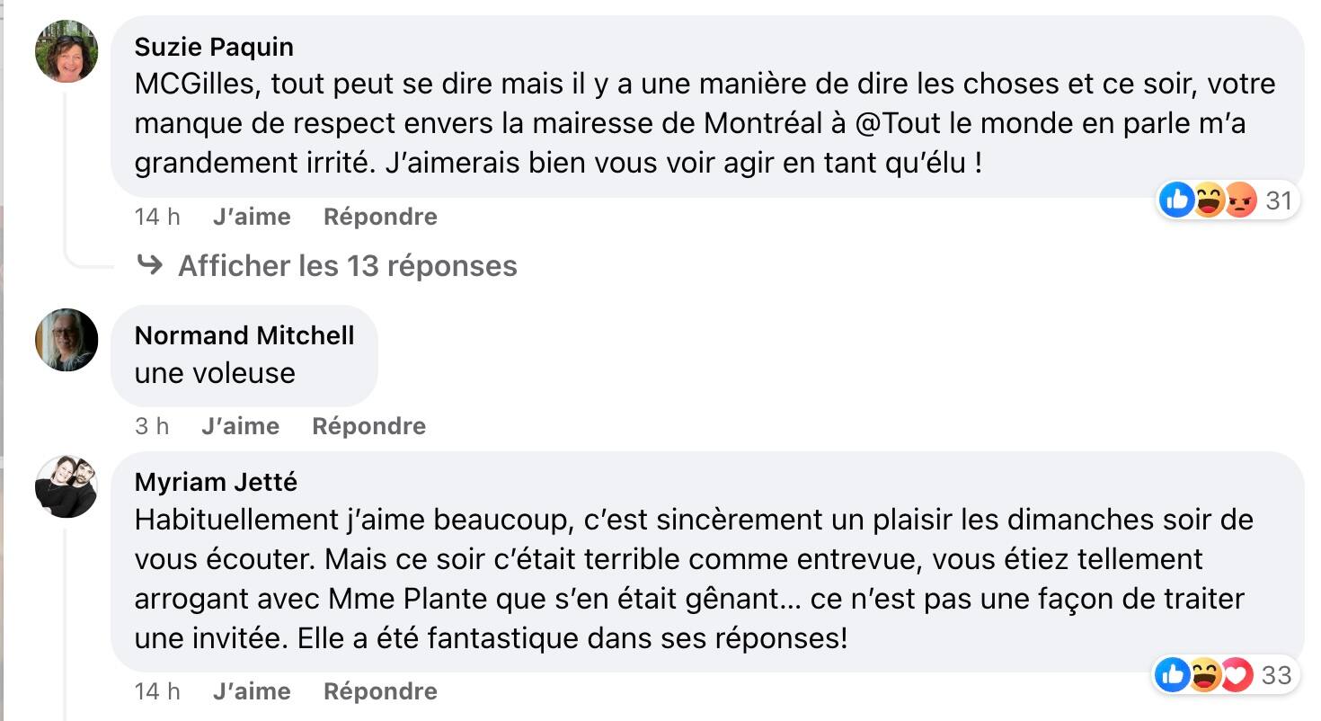 «Êtes-vous en contrôle?»: Valérie Plante se fait brasser à Tout le ...